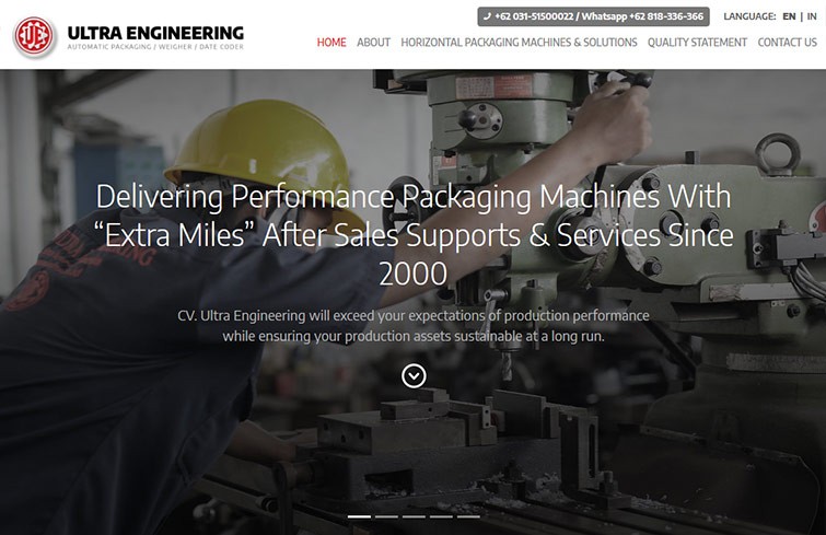 Ultra Engineering Website Design Jakarta Surabaya - Portfolio Mark ...